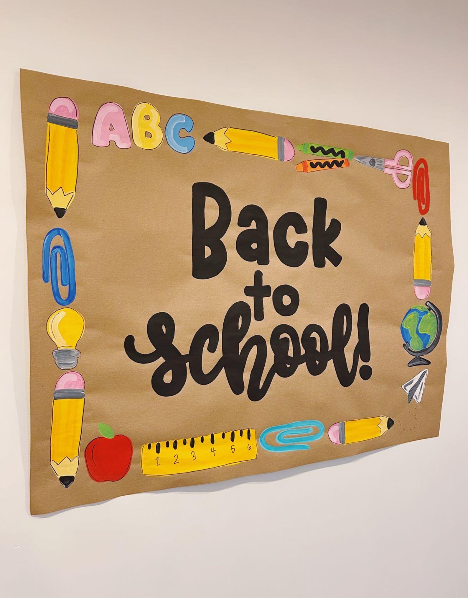 Painted Back to School Banner - Etsy