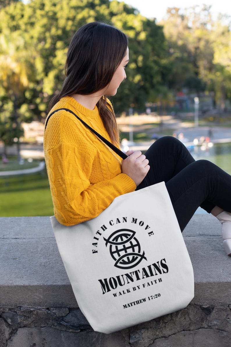Walk by Faith Tote Bag, Christian, Faith Based, Religious, Christian ...