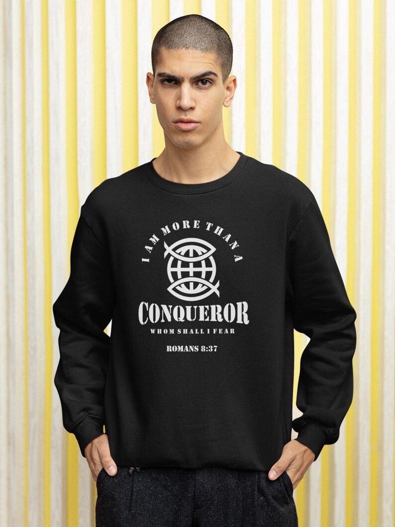 Conqueror Sweatshirt, Christian Apparel, Faith Based Christian ...