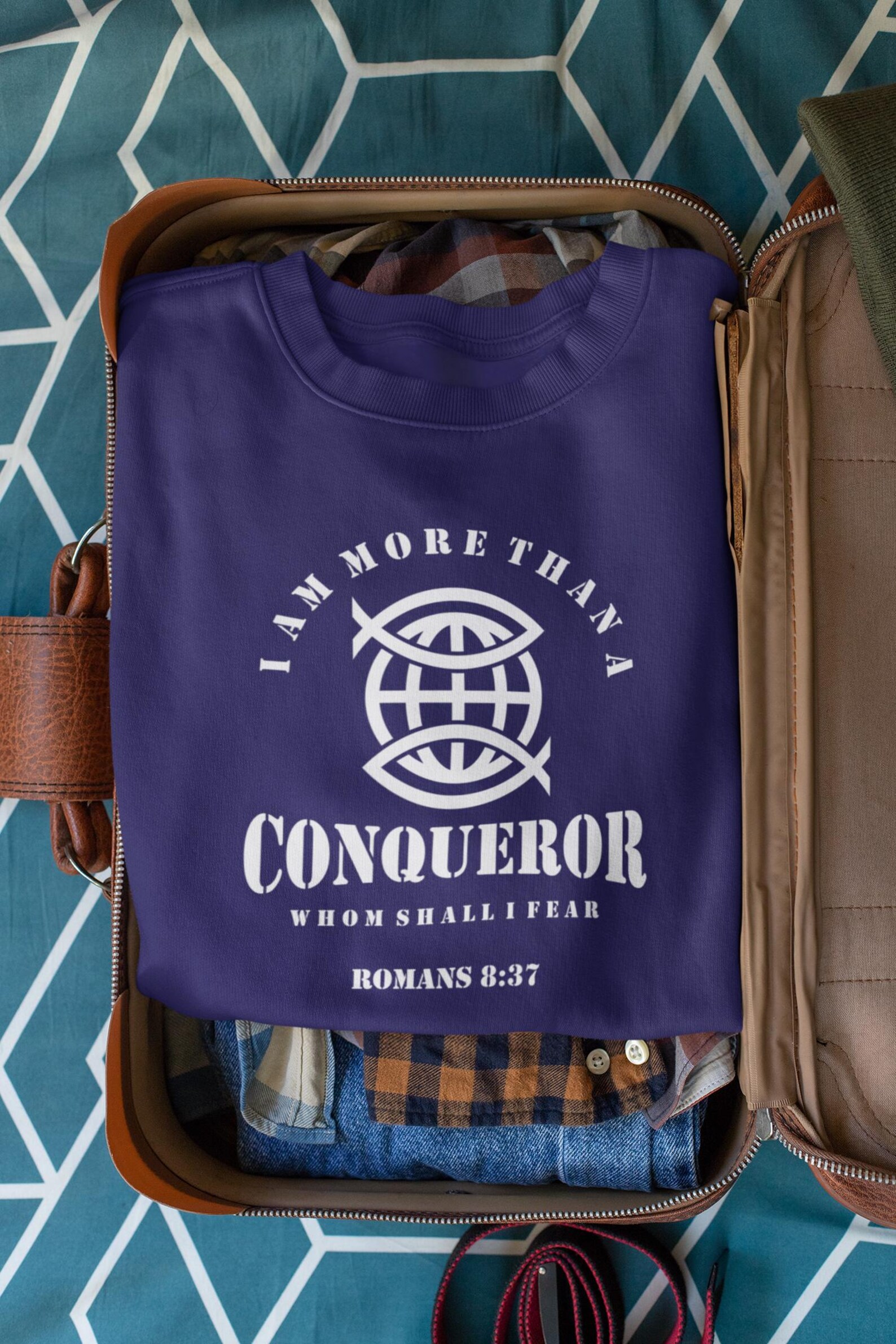 Conqueror Sweatshirt, Christian Apparel, Faith Based Christian ...