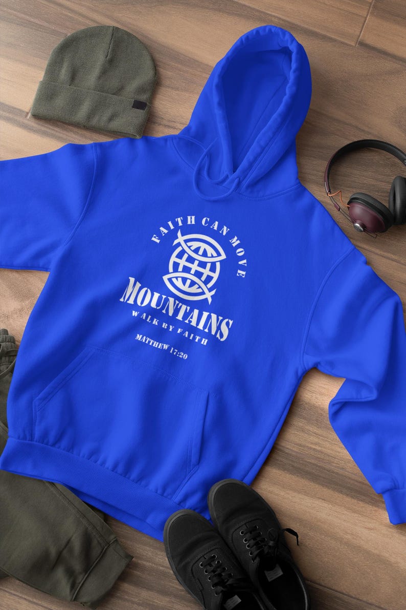 Walk by Faith Hoodie, Christian Apparel, Faith Based Christian Hoodie ...