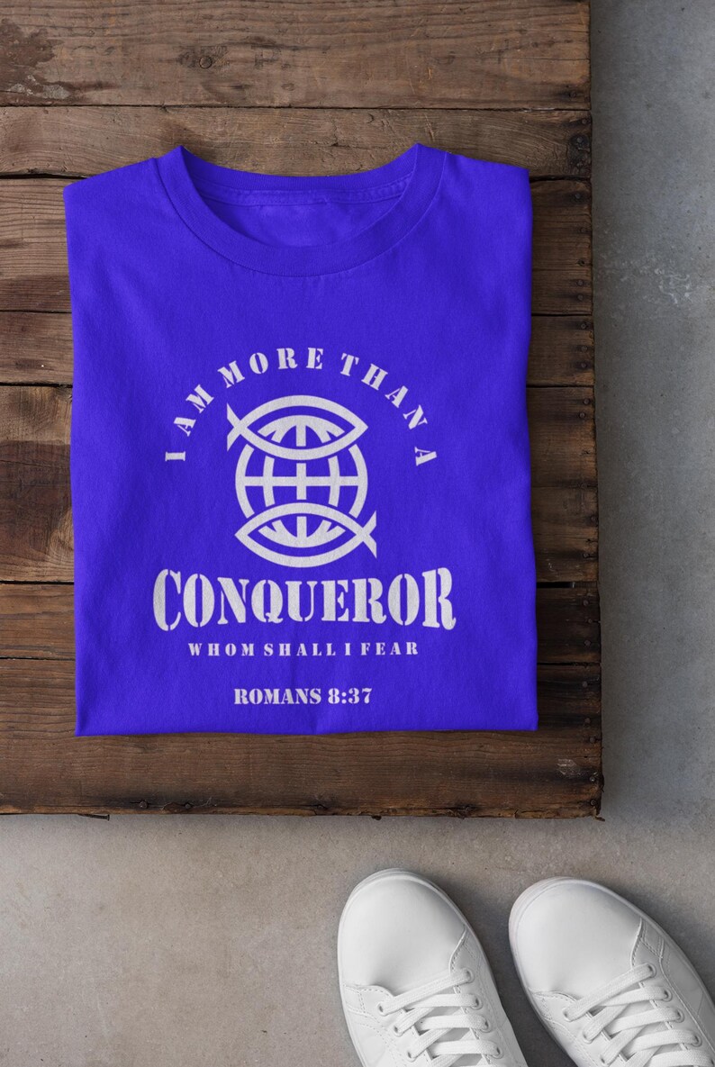 Conqueror Tee, Christian Short Sleeve Shirt, Faith Based Apparel ...