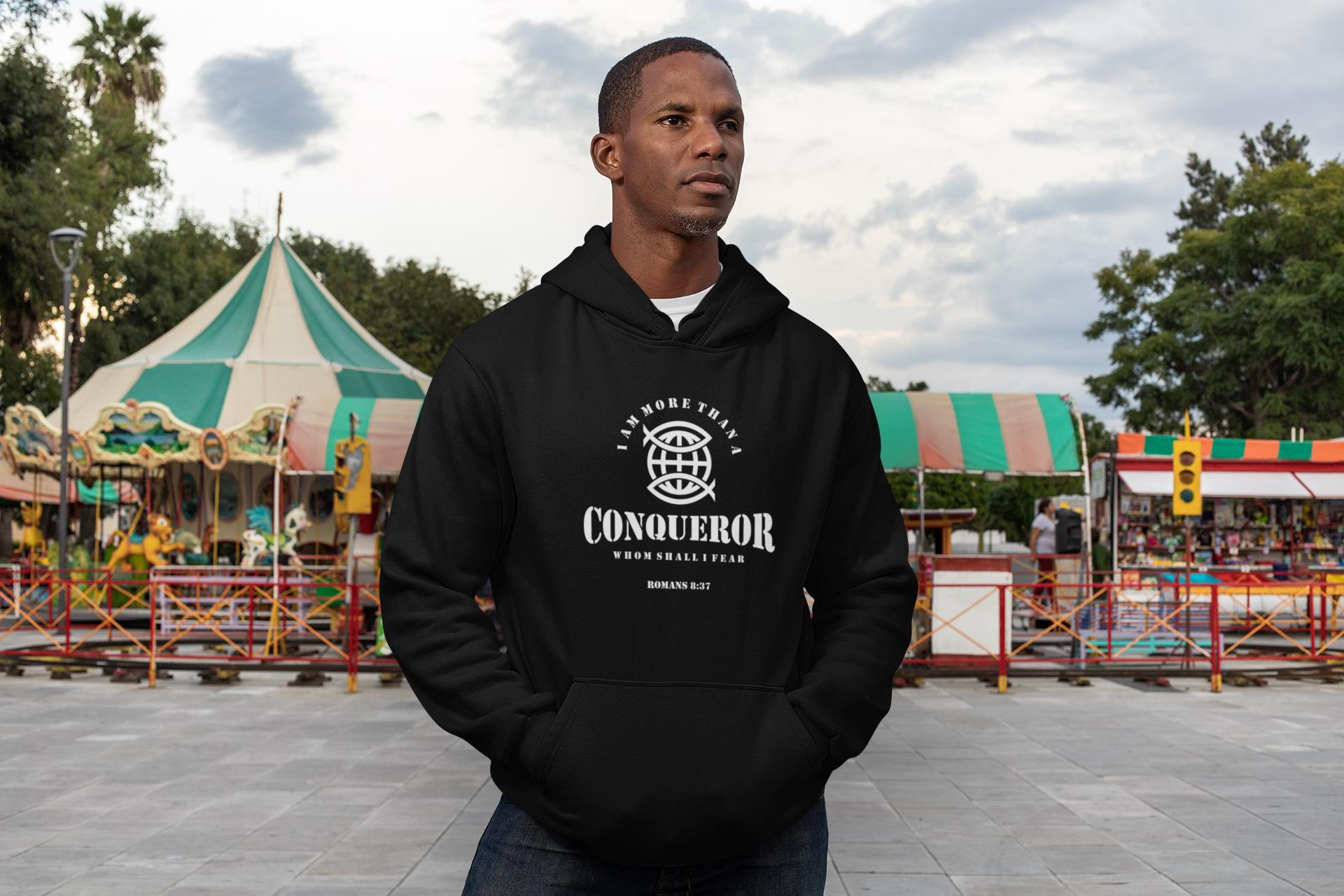 Conqueror Hoodie, Christian Apparel, Faith Based Christian Hoodie ...