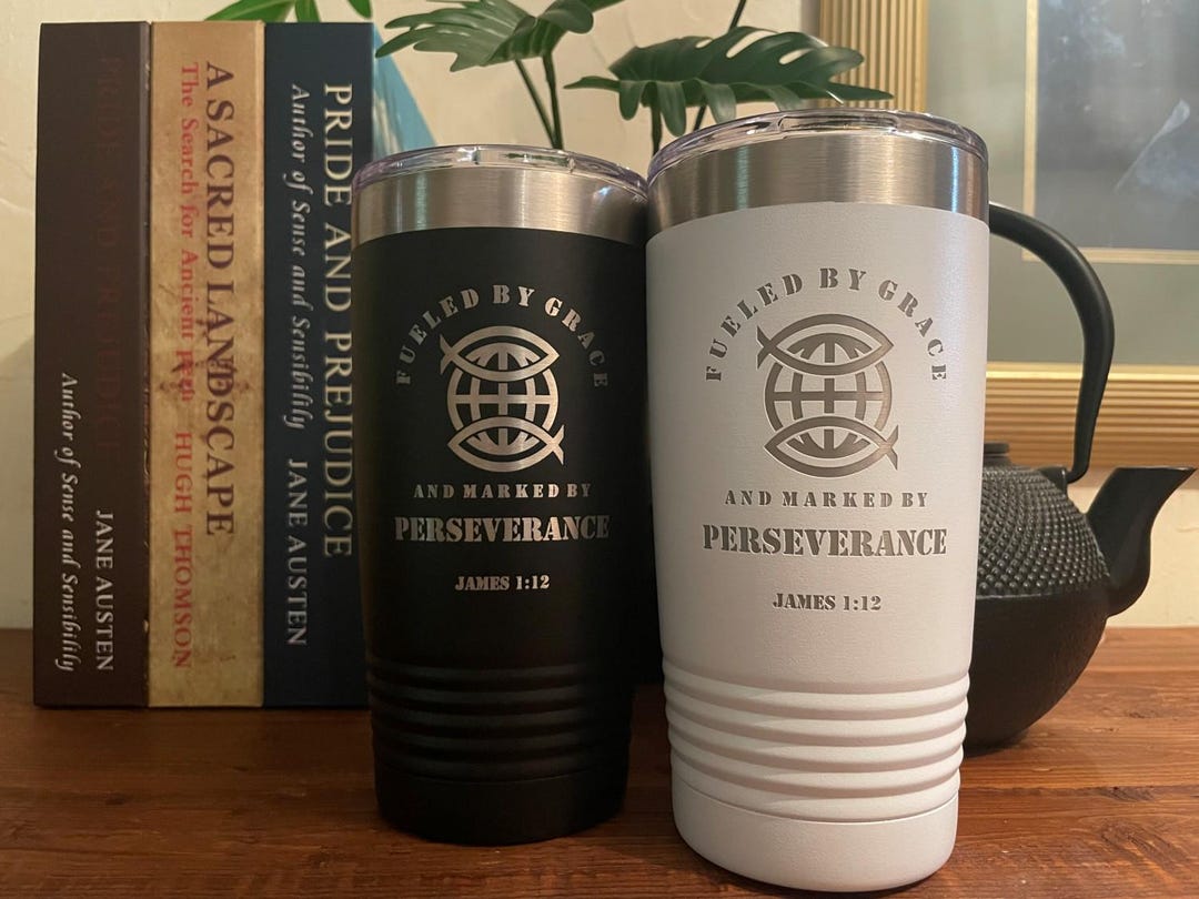 Perseverance Tumbler, Laser Engraved 20oz Stainless Steel Travel Mug ...