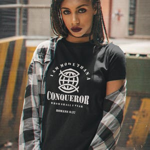 Conqueror Tee, Christian Short Sleeve Shirt, Faith Based Apparel ...
