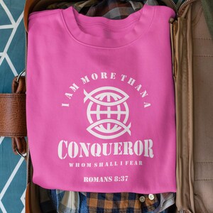 Conqueror Sweatshirt, Christian Apparel, Faith Based Christian ...