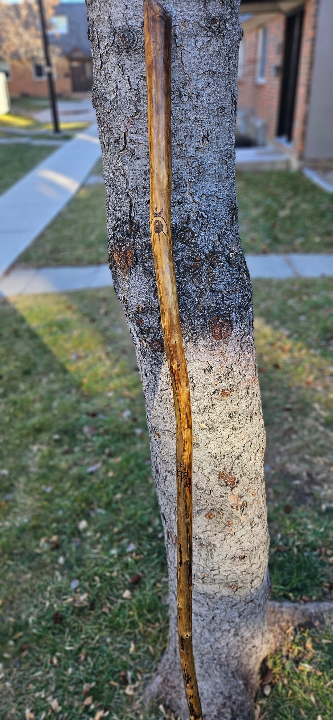 Empowering Magic Wood Staff Handmade Wooden Hiking Staff for Protection ...