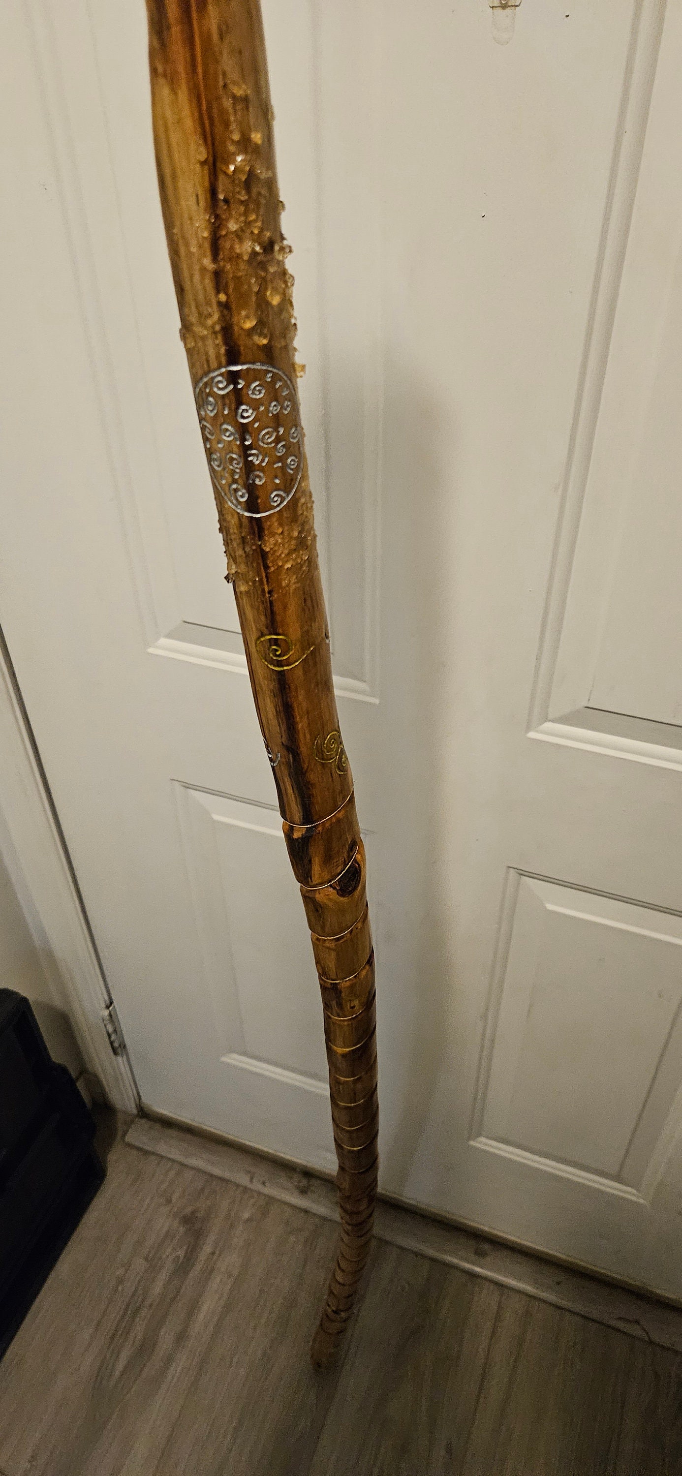 Handcrafted Moon & Sun Chase Staff - Unique Hiking Stick With Rising ...