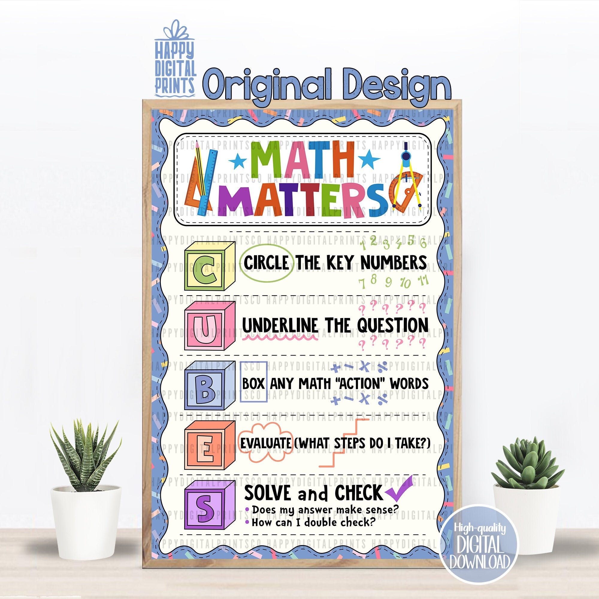 Math Matters Poster Math Classroom Poster Educational Poster | Etsy