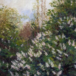 Vintage Spring Antique Landscape Garden Art Print | Flower Garden Art ...