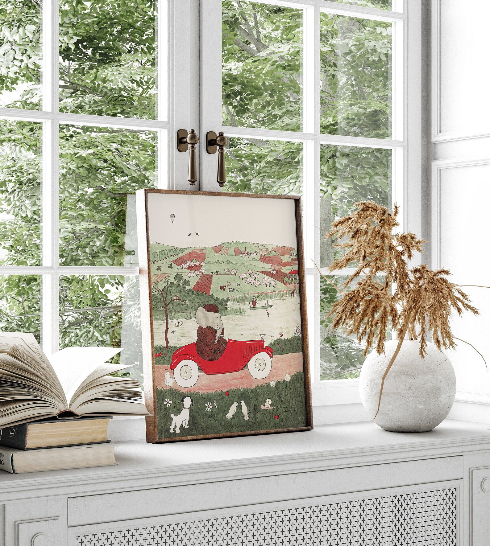 Babar the Elephant Vintage French Cottage Nursery Book Art Print | Boy ...