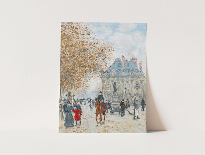 French Paris Antique Cityscape Painting | Vintage French Inspired Wall ...