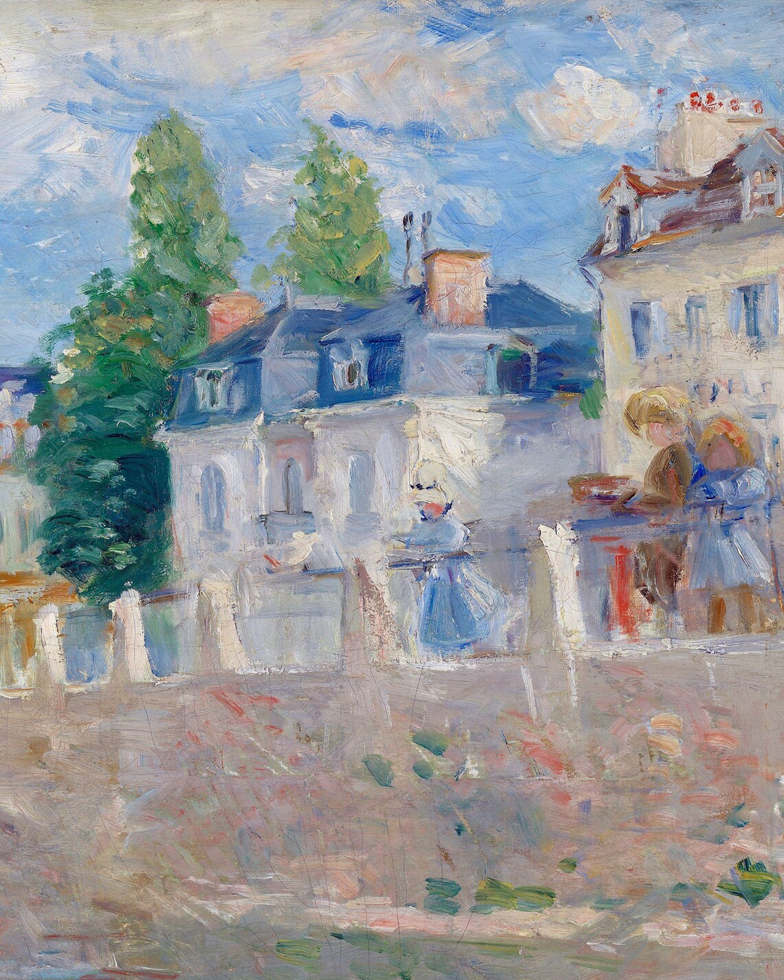 French Paris Antique Cityscape Painting | Vintage French Inspired Wall ...