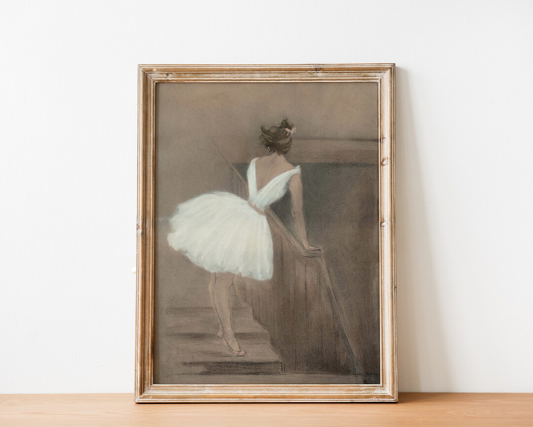 French Antique Ballet Art Print | Vintage Black and White Ballet ...