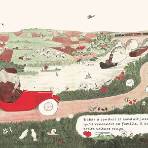 Babar the Elephant Vintage French Cottage Nursery Book Art Print | Boy ...