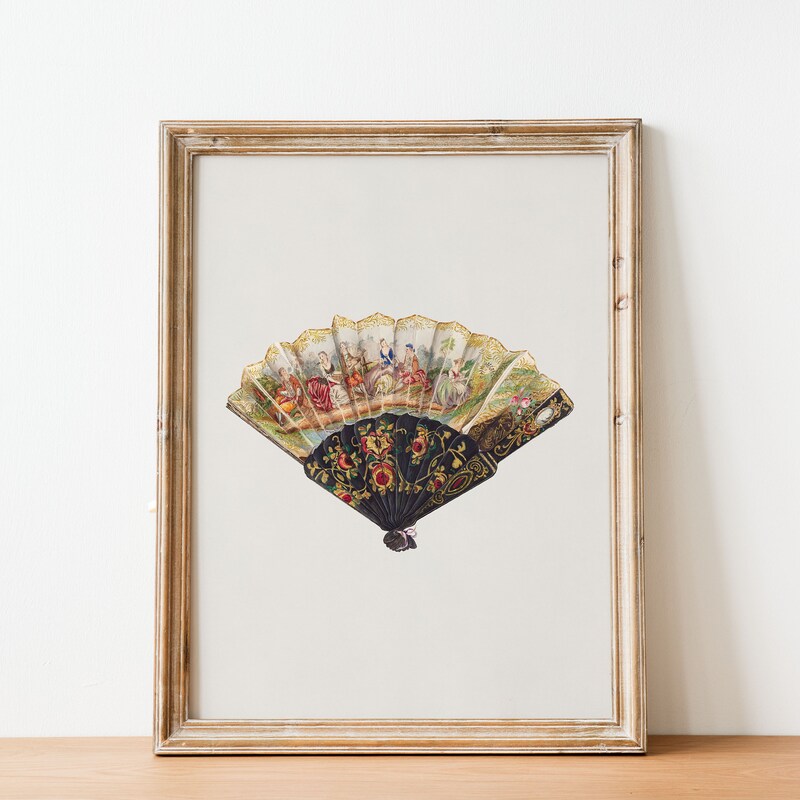 French Antique Framed Fan - Etsy