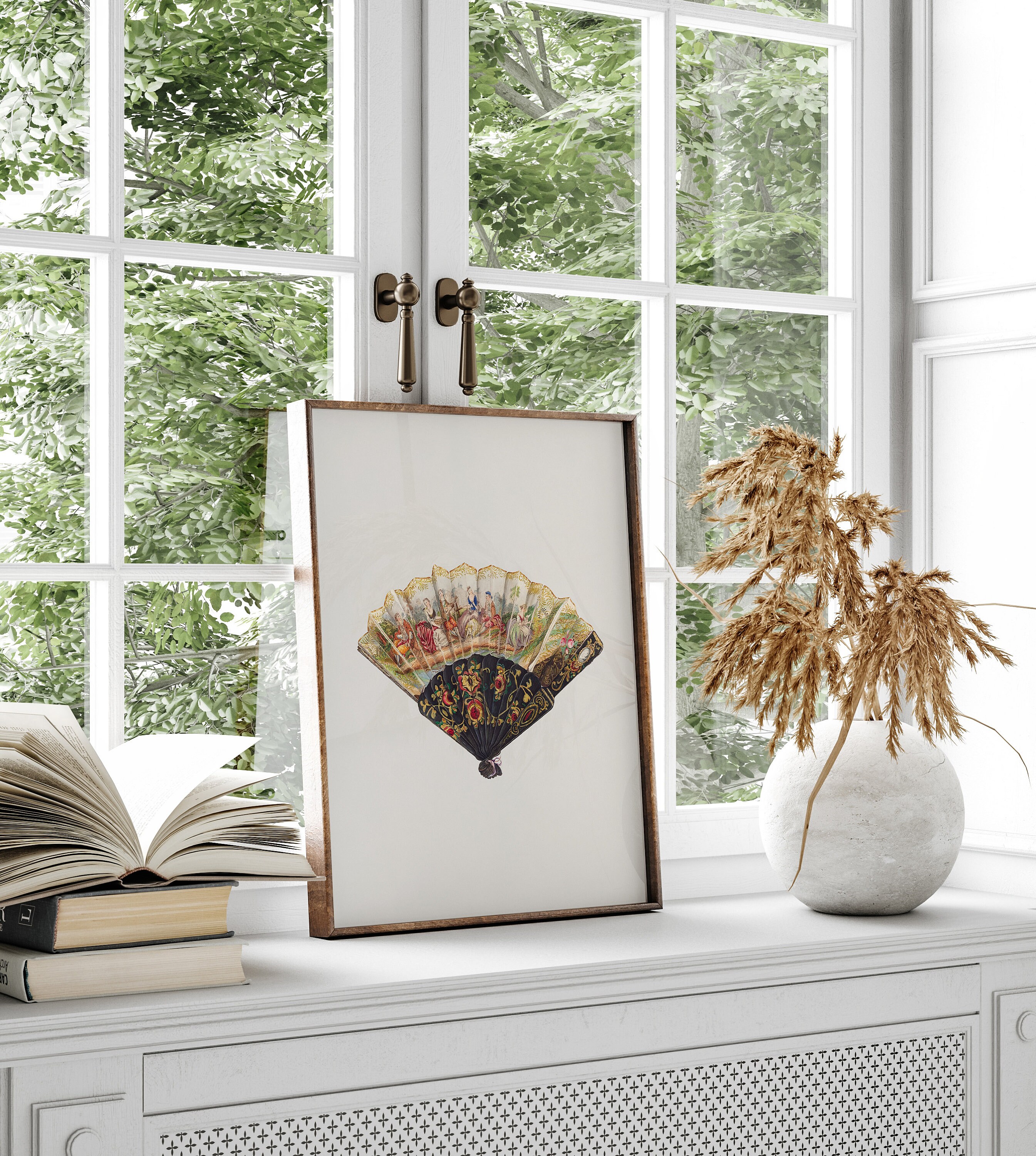 Vintage Victorian Fan Art French Antique Hand Fan - Etsy