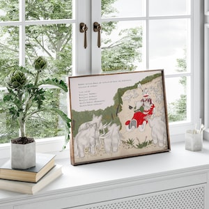 Babar the Elephant Vintage French Cottage Nursery Book Art Print | Boy ...