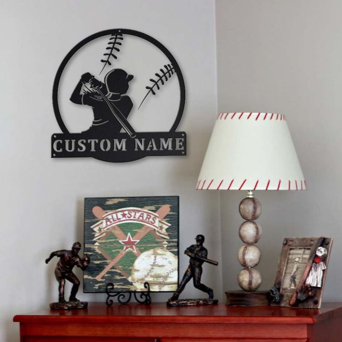Personalized Softball Monogram Metal Sign Art , Custom Softball Metal ...
