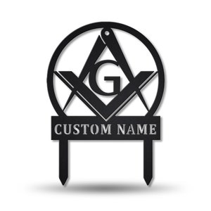 Masonic Freemasonry Metal Yard Art, Custom Masonic Metal Yard Art ...
