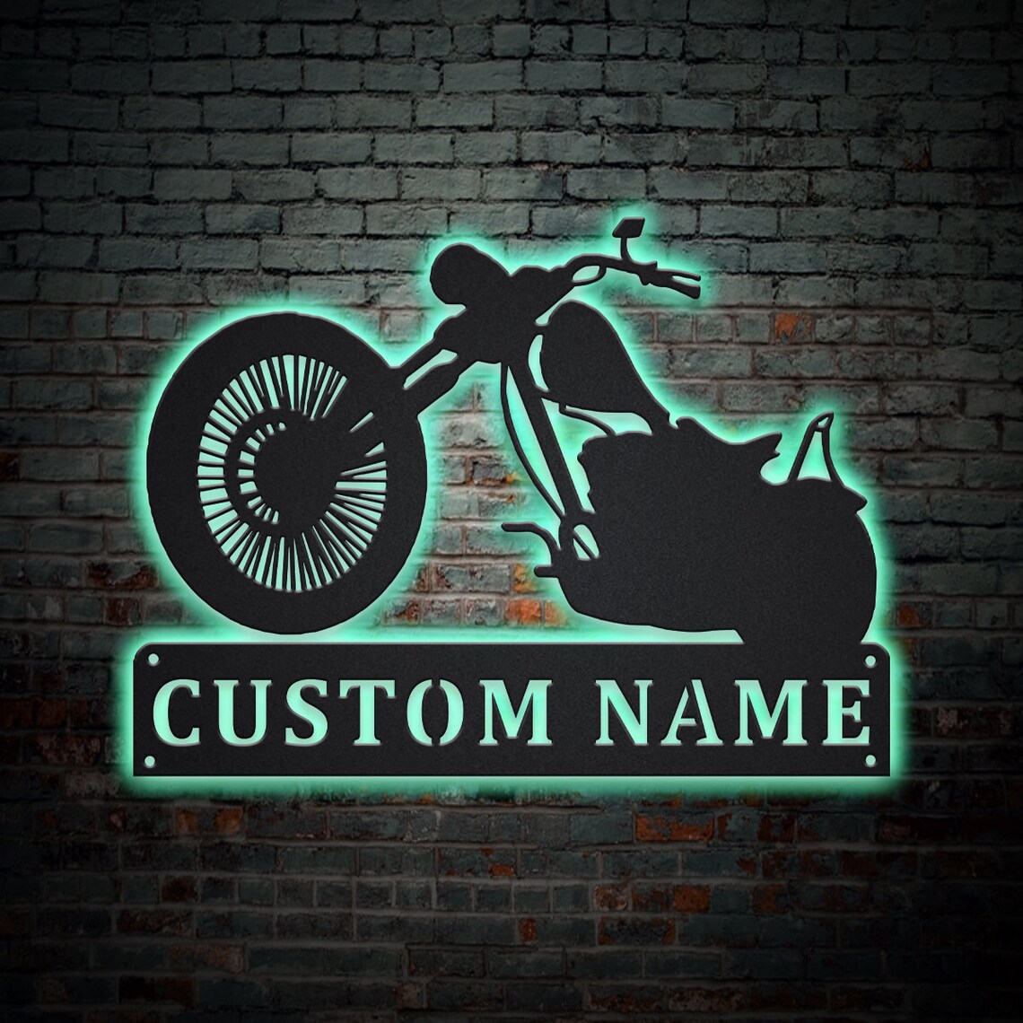 Custom Motorcycle Metal Wall Art, Personalized Sign, Motorcycle Art ...