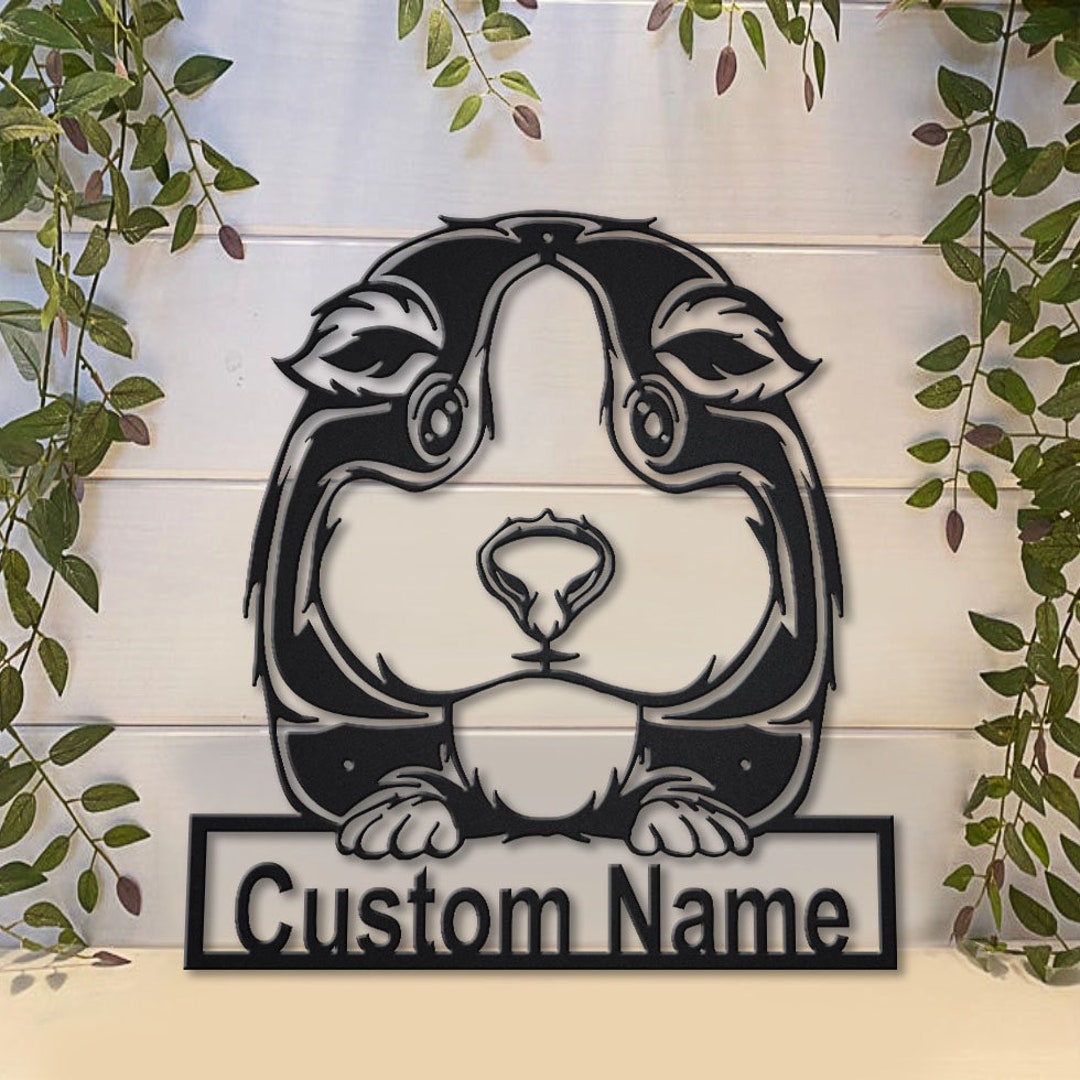 Guinea Pig Metal Sign Art Custom Guinea Pig Metal Sign, Guinea Pig ...