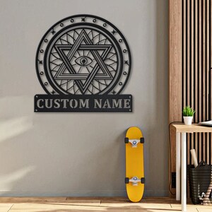 Masonic Freemason Metal Wall Art LED Lights V1, Custom Masonic Metal ...