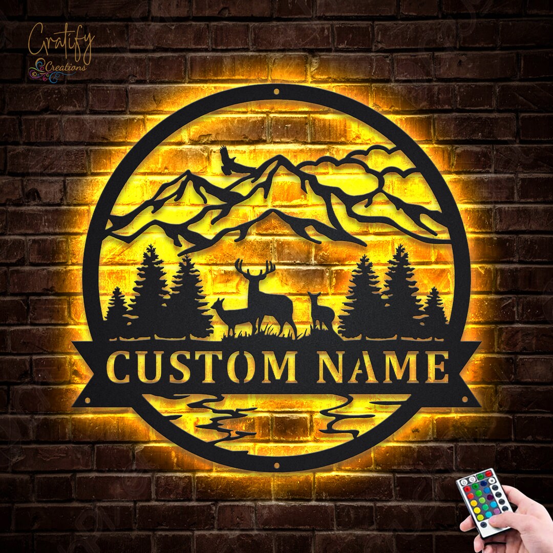 Deer Hunting Metal Sign LED Lights,deer Hunting Neon Signs ...