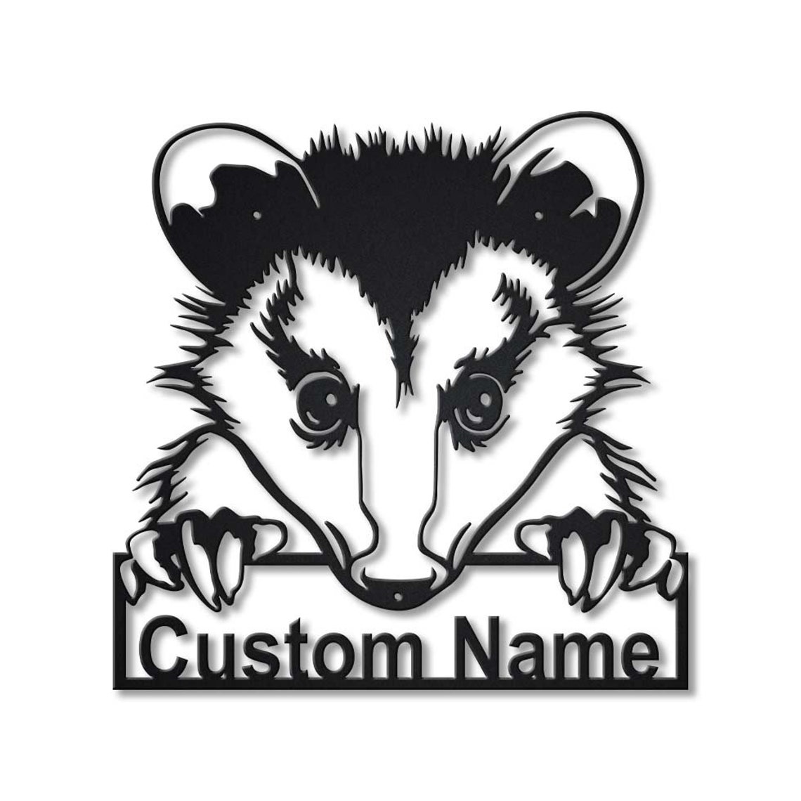 Opossum Monogram Metal Sign Art Custom Opossum Metal Sign - Etsy