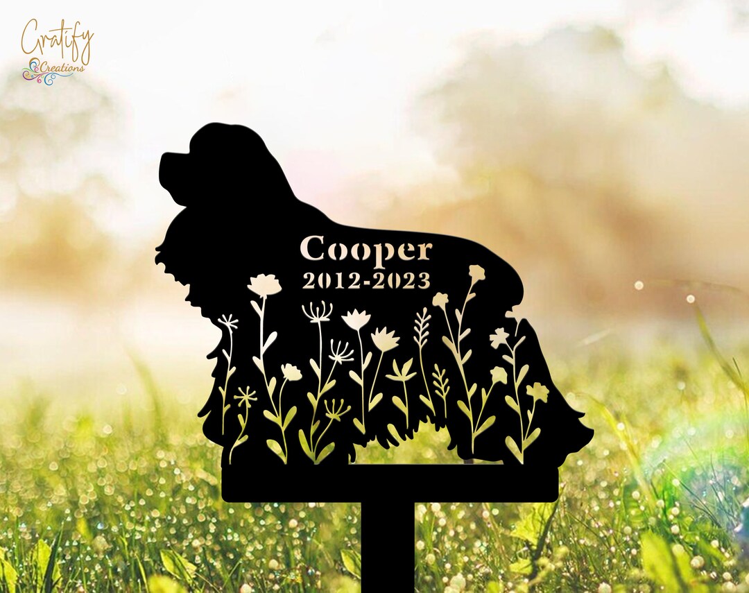Cocker Spaniels Dog Sign , Custom Dog Memorial Stake, Metal Stake ...