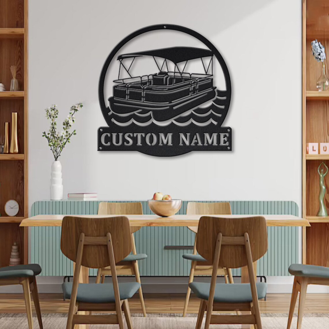 Custom Pontoon Boat Monogram Metal Sign With LED Lights V2 - Etsy
