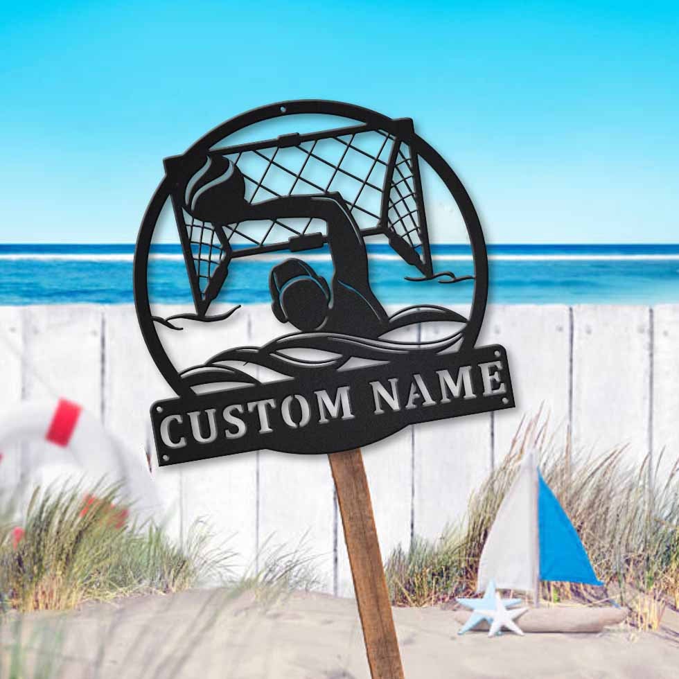 Water Polo Sport Monogram Metal Sign Art Custom Water Polo - Etsy