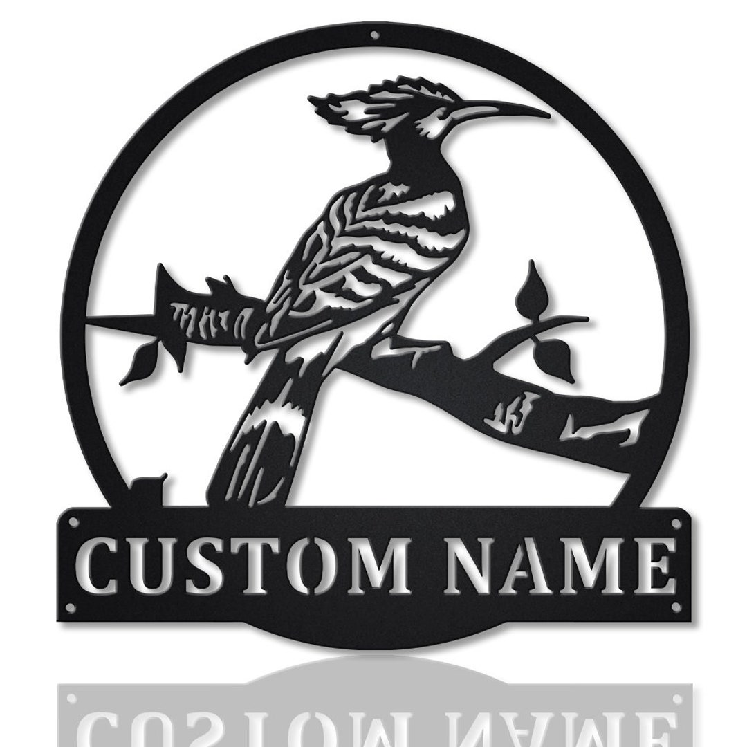 Personalized Hoopoe Birds Animal Metal Sign Art, Custom Hoopoe Birds ...