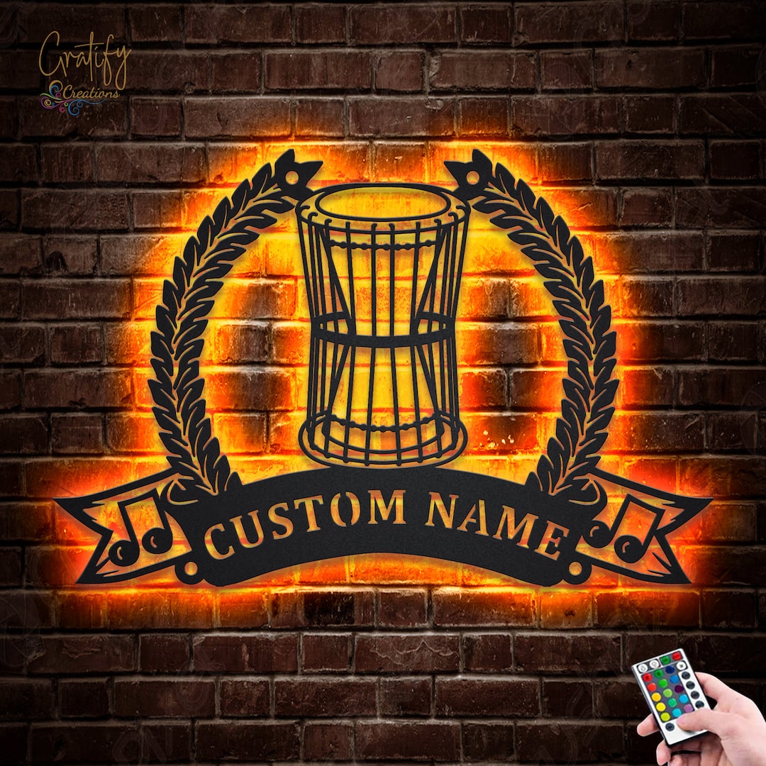 Talking Drum Metal Sign LED Lights, Custom Talking Drum Metal Sign ...