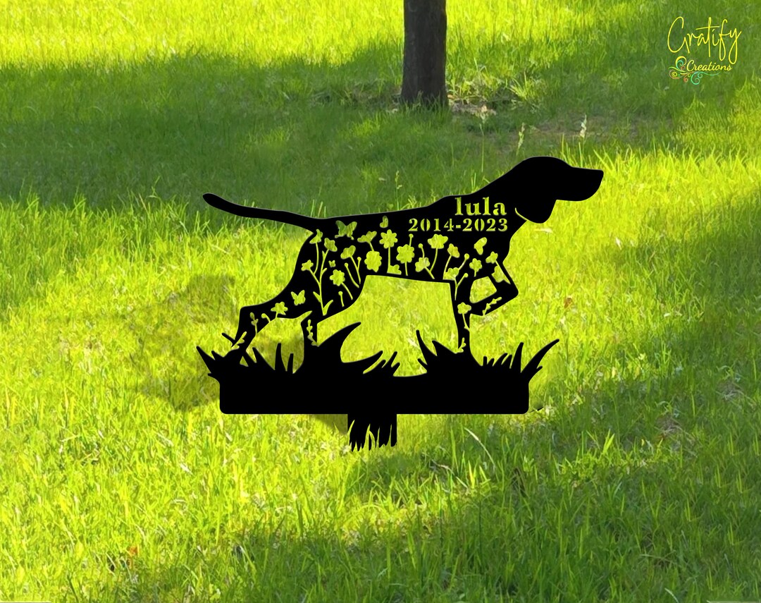 German Shorthaired Pointers Dog Sign Dog Memorial Stake, Metal Stake ...