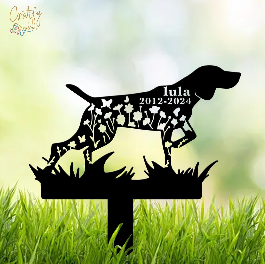 German Shorthaired Pointers Dog Sign Dog Memorial Stake, Metal Stake ...