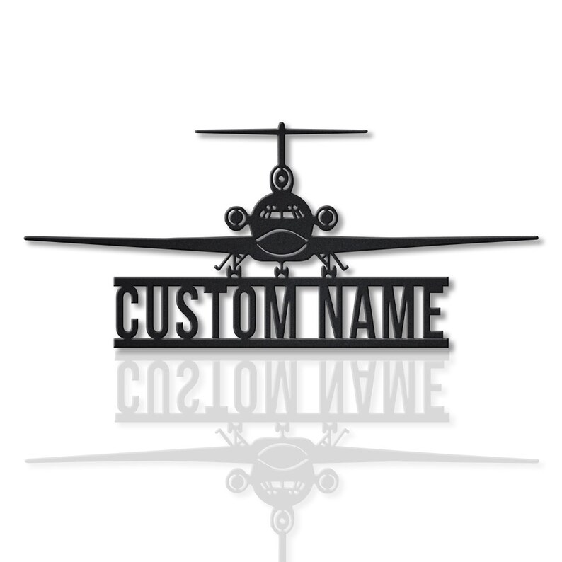 Custom Airplane Metal Sign With LED Lights V5 Personalized - Etsy