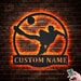 Soccer Players Metal Sign LED Lights V1, Custom Soccer Football Metal ...
