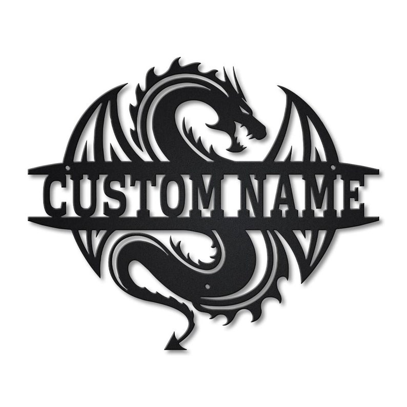 Custom Dragon Metal Sign Art, Personalized Dragon Metal Sign, Metal ...