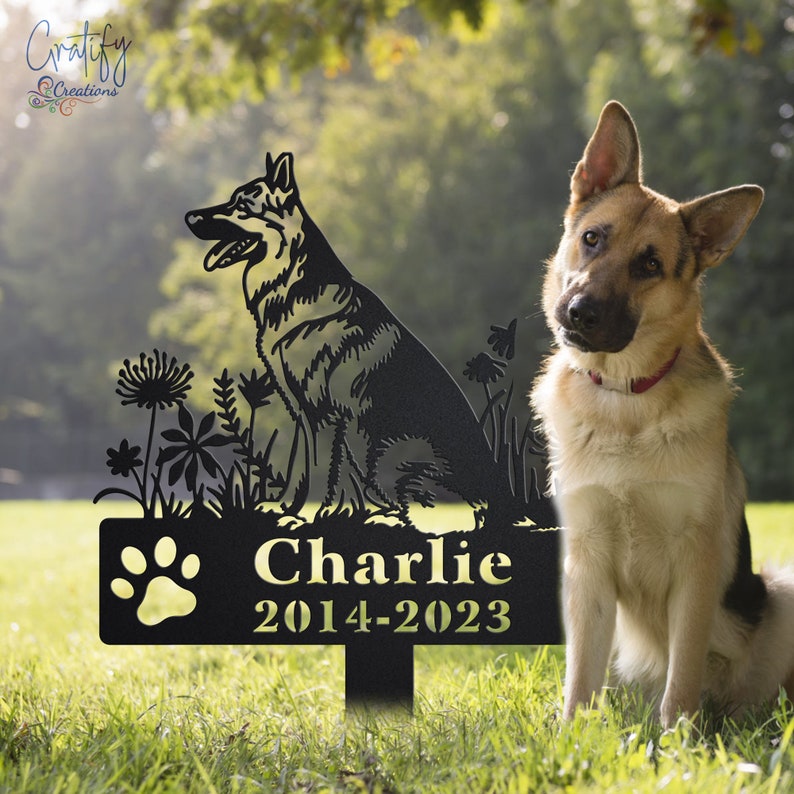 Custom Dog Sign Dog Memorial Stake, Metal Stake, Sympathy Sign, Pet ...