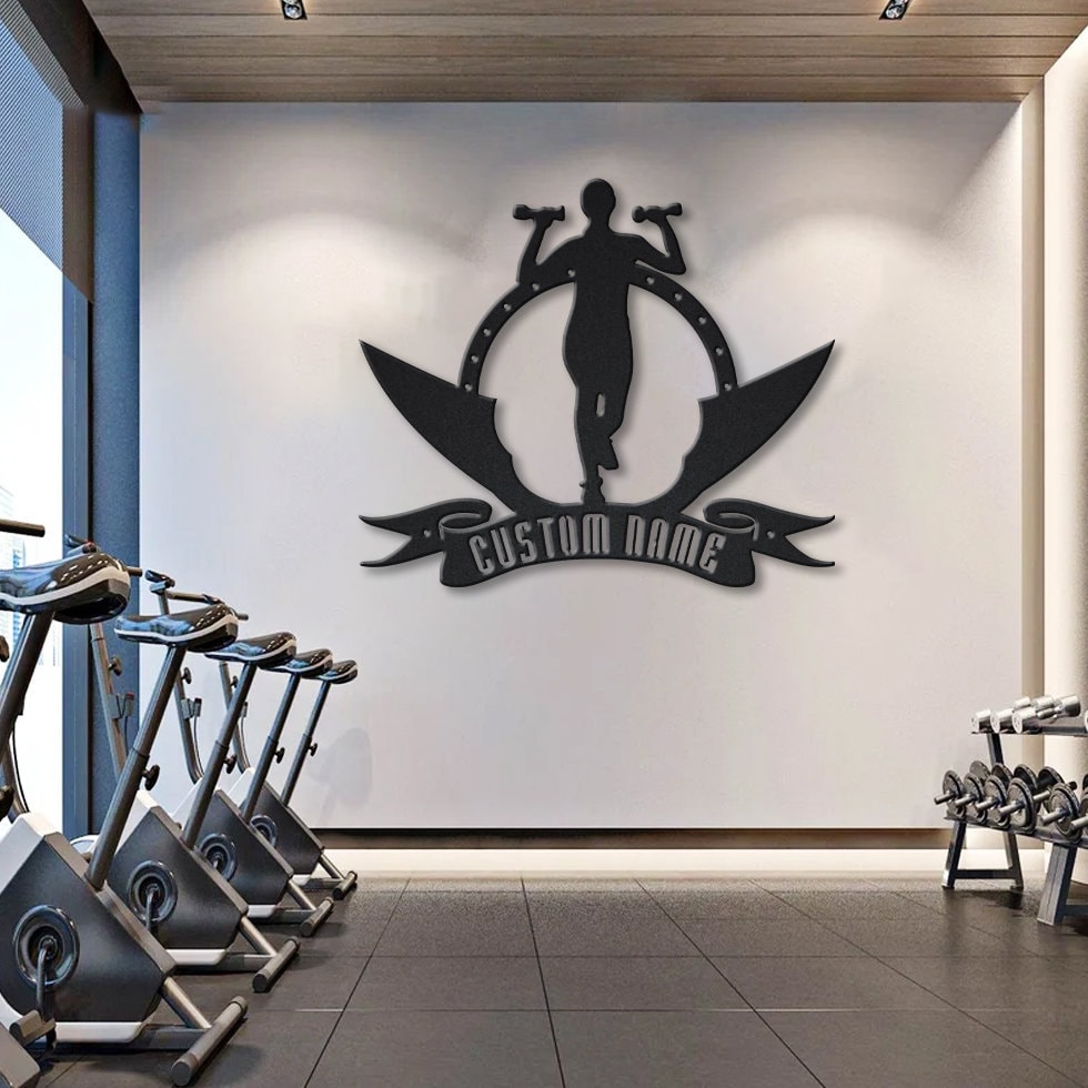 Female Bodybuilder Metal Sign LED Lights V10 Custom - Etsy