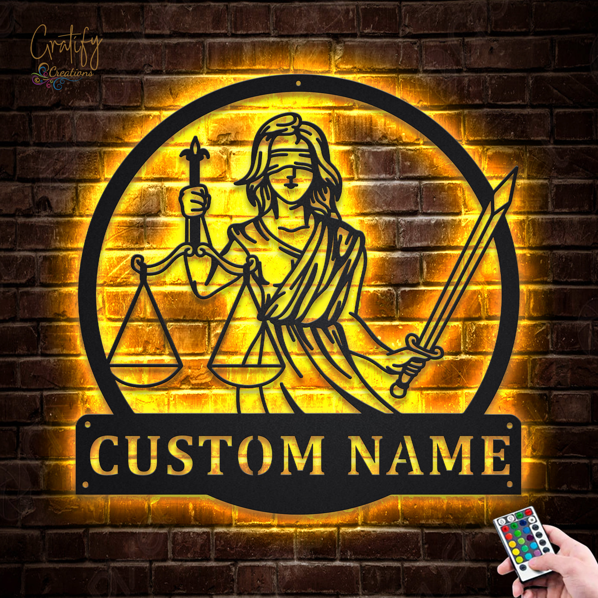 Lady Justice Logo Gold