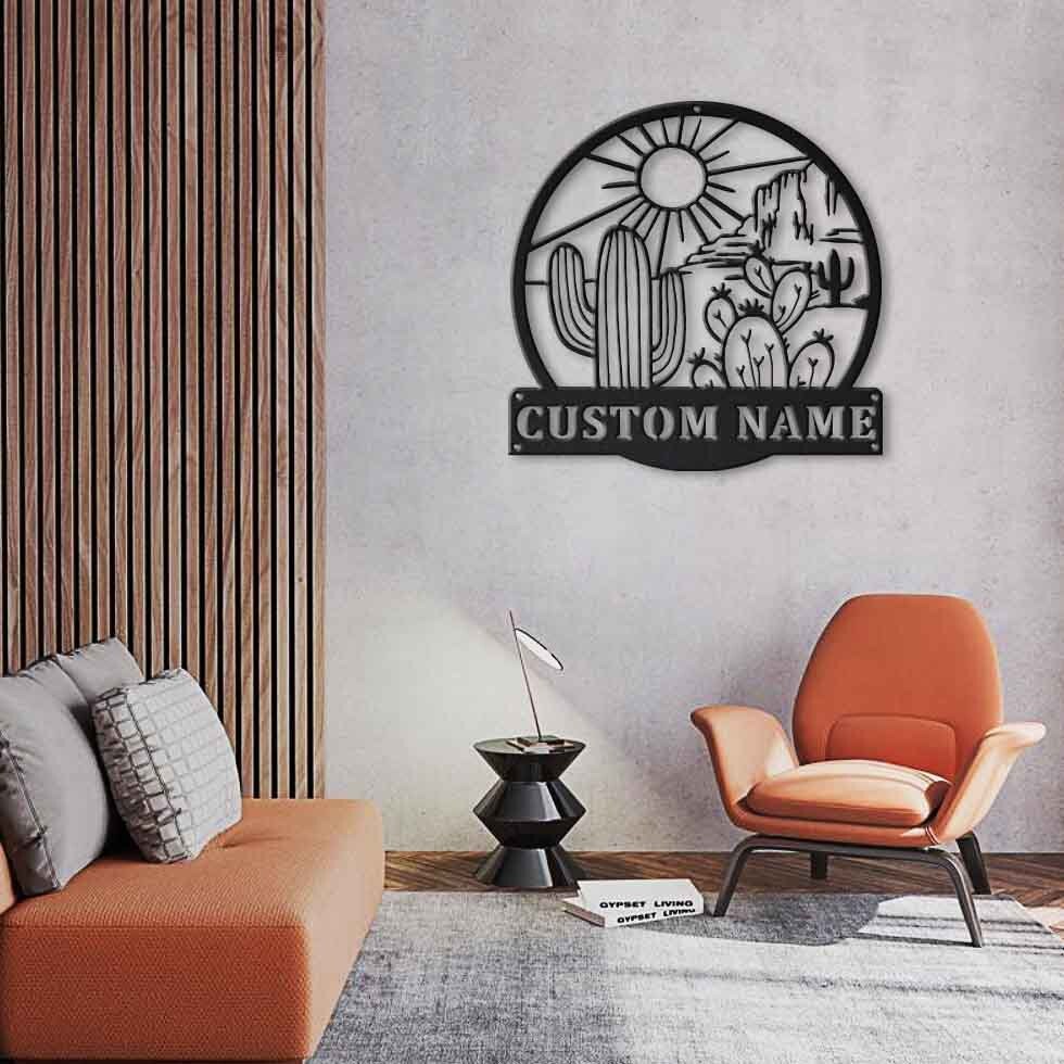 Custom Cactus Metal Sign Art Personalized Cactus Metal Sign - Etsy