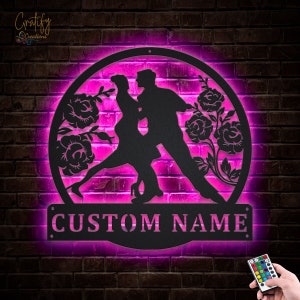 Ballroom Dancing Metal Sign LED Lights V5, Custom Ballroom Dancing ...