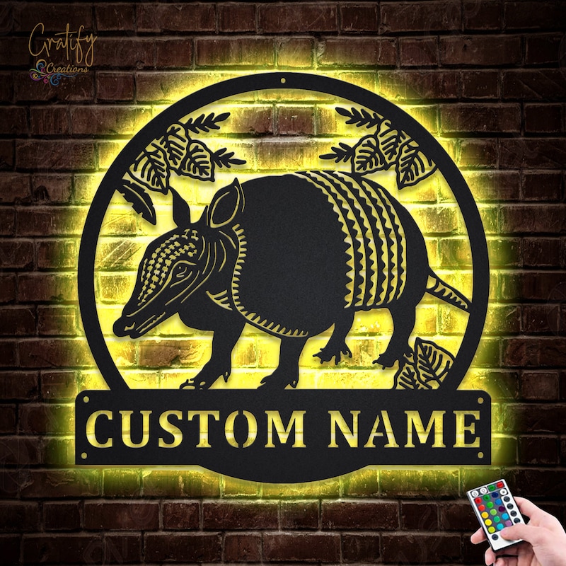 Armadillo Sign - Etsy