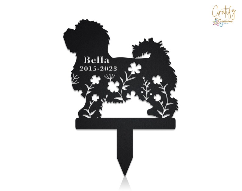 Maltese Dog Sign, Maltese Dog Memorial Stake, Metal Stake, Sympathy ...