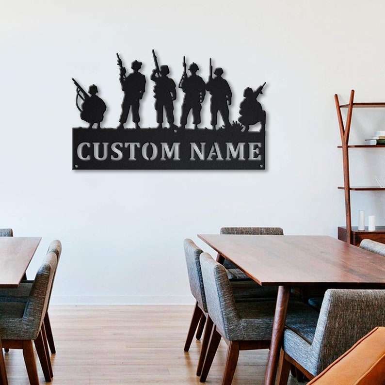 Soldier Military Metal Sign LED Lights V6 Custom Soldier - Etsy
