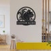 Personalized Black Cat Floral Metal Sign Art, Custom Black Cat Floral ...