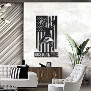 Deer Hunting Flag US Metal Sign LED Lights,deer Hunting Neon Signs ...