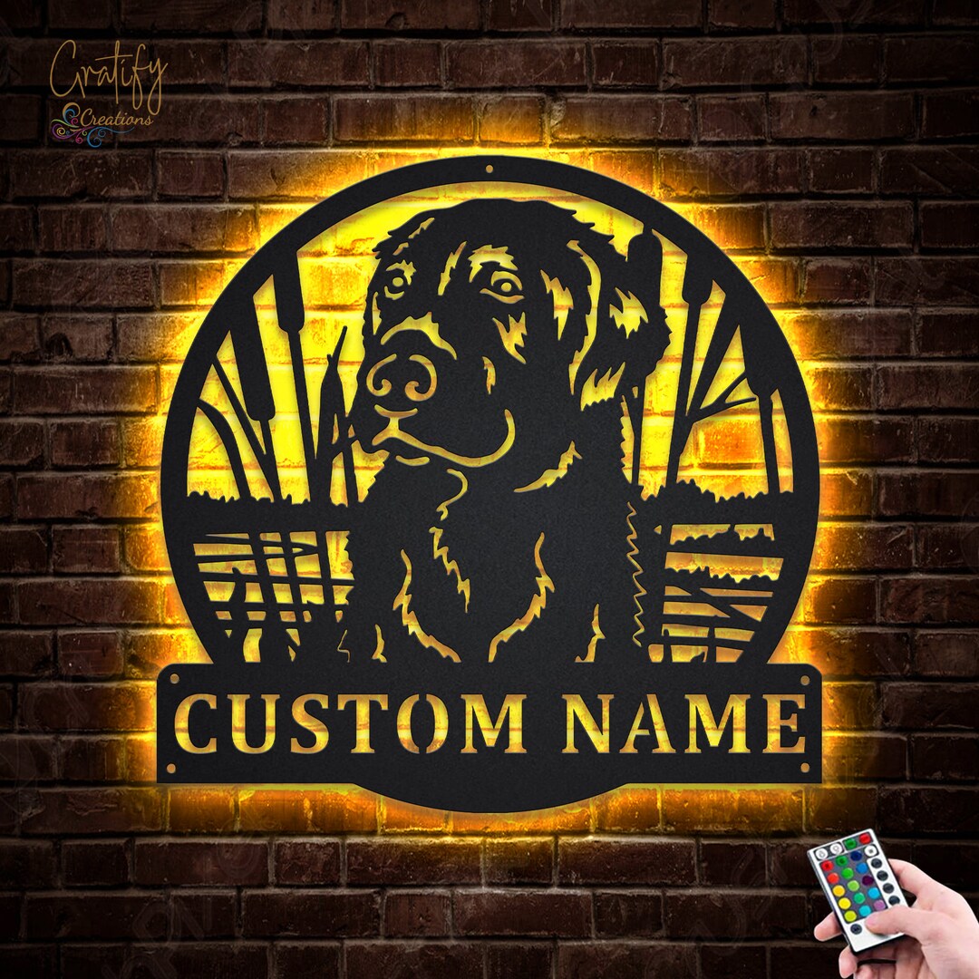 Labrador Dog Hunting Metal Wall Decor |hunter With Dog , Hunting Dog ...